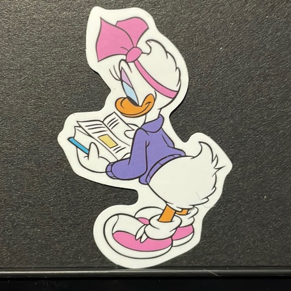 Design | Daisy Duck Reading A Book Sticker | Poshmark